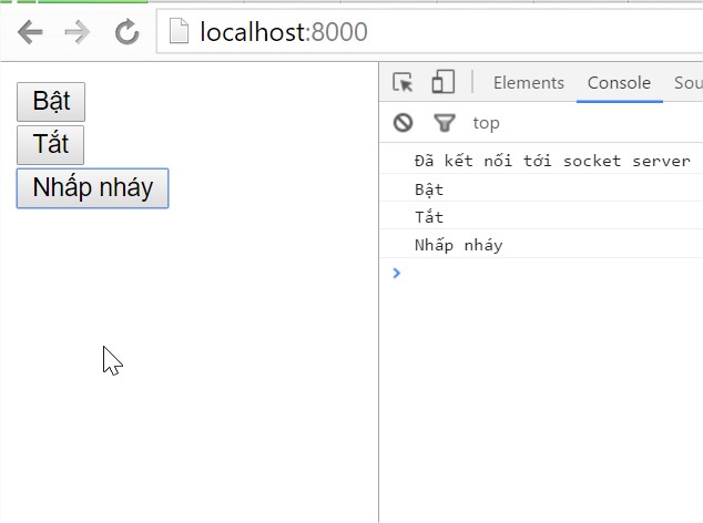 Điều Khiển Bật Tắt đèn Led Từ Xa Thông Qua Nodejs Và Websocket Với Thư